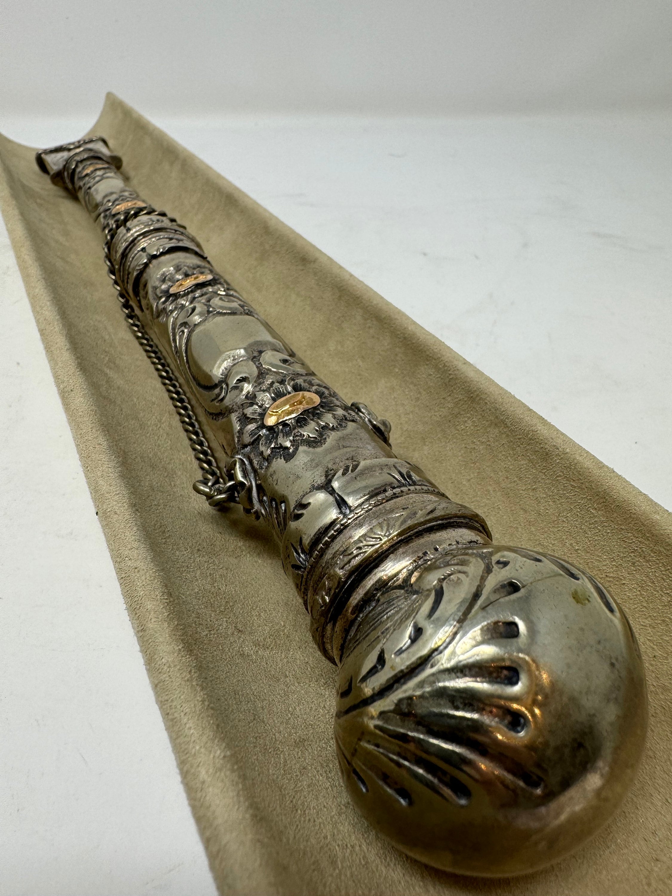 Victorian Period Parasol Handle, Embossed 800 Silver Umbrella Handle - Etsy