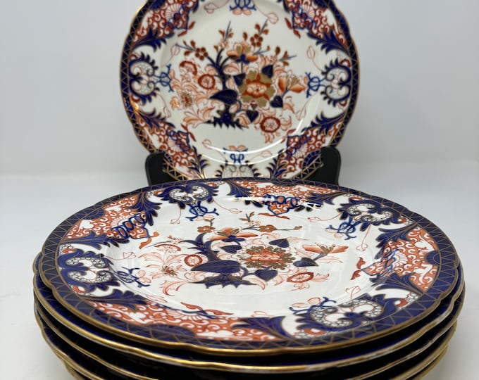 Late 18th Century Royal Crown Derby Imari Pattern Plates, Set of Six ...