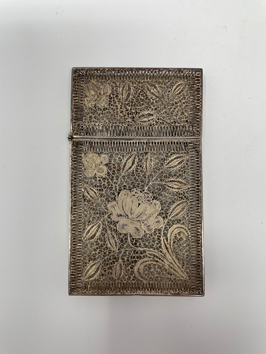 Antique Card Case Chinese Silver Filigree Card Case 19th C - Etsy