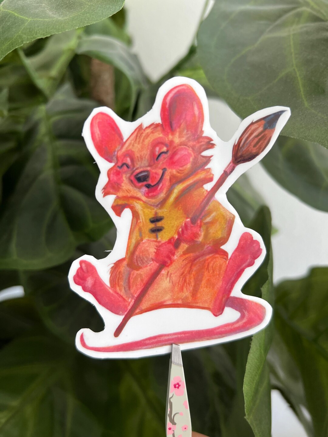 Mouse Artist | Artist Stickers | Vinyl Stickers | Mouse Stickers | Cute ...