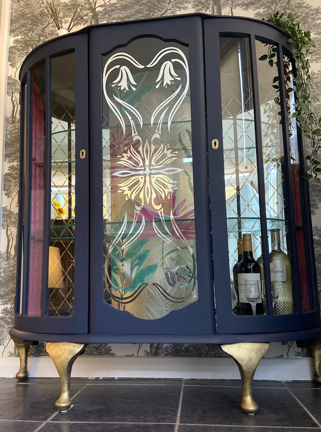 Bespoke Glass Display Cocktail Cabinet - Etsy UK