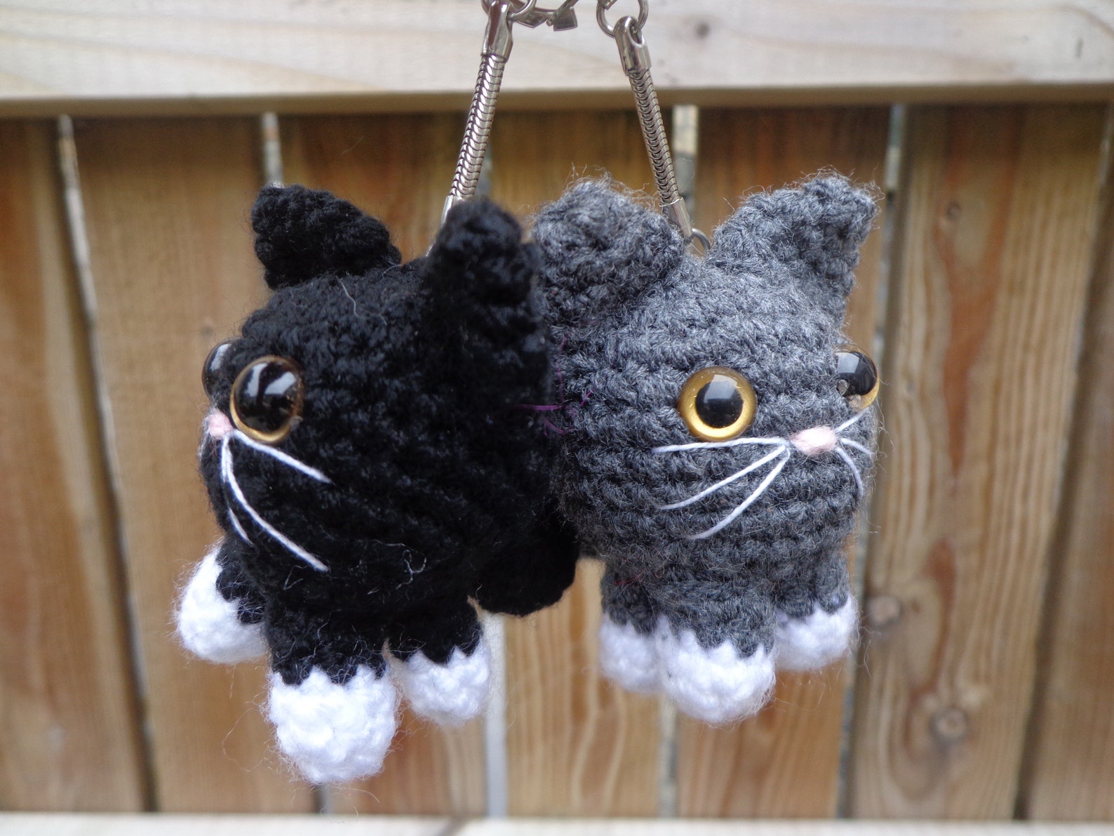 Kitty Cat keyring amigurumi figure mini crochet charm kitten | Etsy