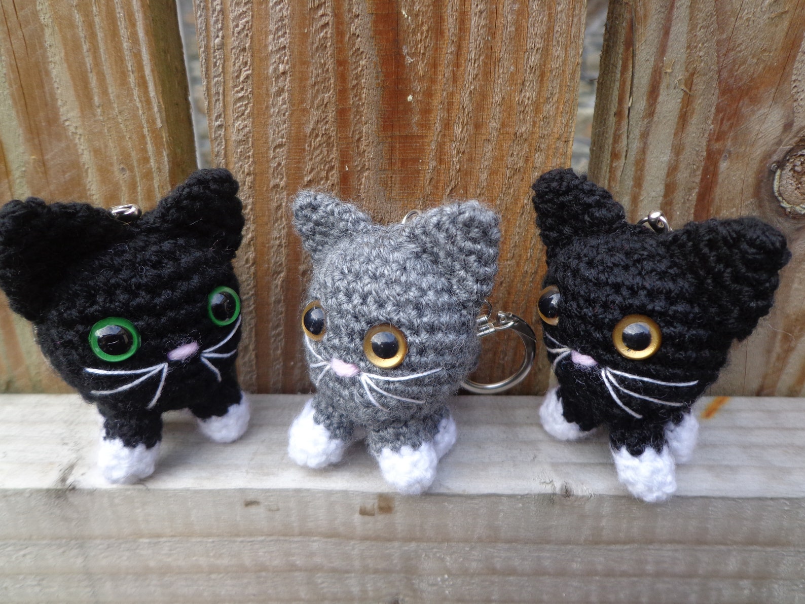 Kitty Cat Keyring Amigurumi Figure Mini Crochet Charm Kitten - Etsy