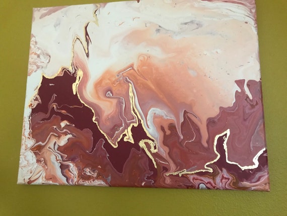 Acrylic Gold Leaf Raisin Painting - Etsy