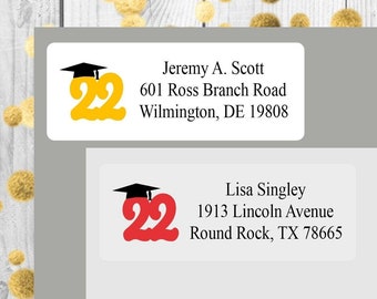 Graduation Return Address Labels | Etsy