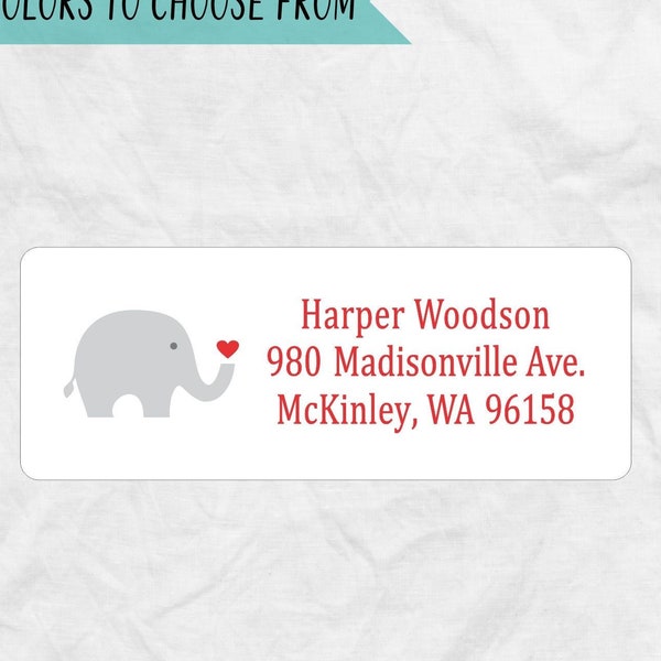 Elephant Labels - Etsy
