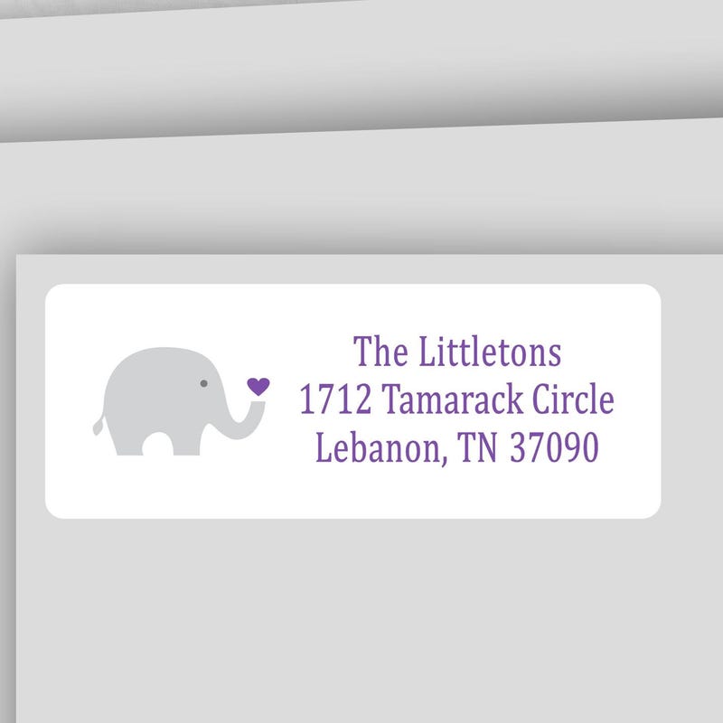 Elephant Labels - Etsy