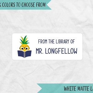 Pineapple Classroom Library Organization Book Labels, New Teacher ...