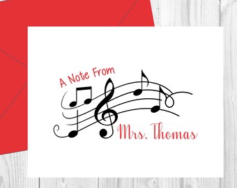 Choir thank you card | Etsy