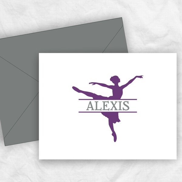Ballerina Thank You Cards - Etsy