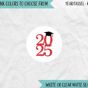 Class of 2025 Graduation Hat Envelope Seals, 2025 Senior Envelope ...