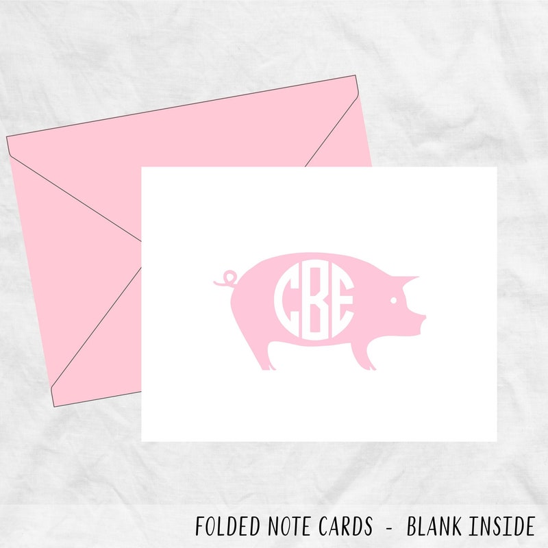 Pig Card - Etsy