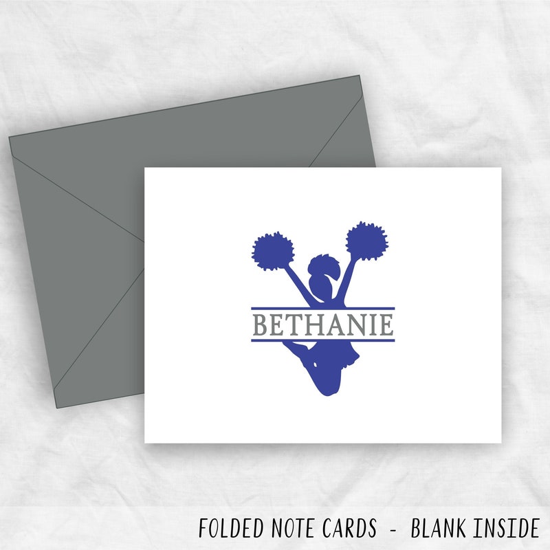 Cheerleading Thank You Cards - Etsy