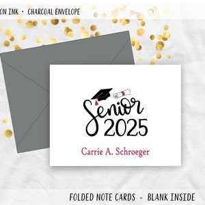 Senior Class of 2025 Graduation Stationery Note Cards, Personalized ...