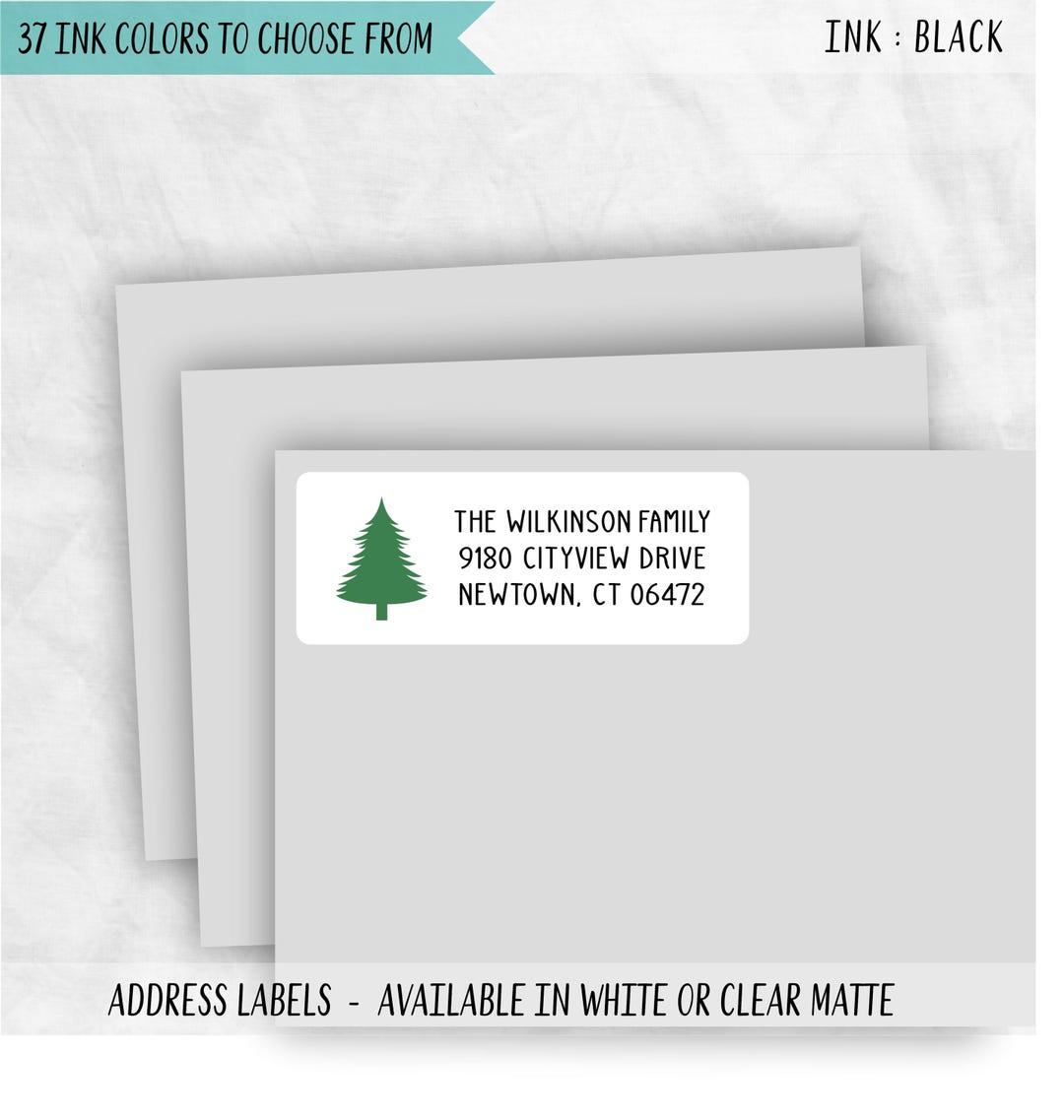 Evergreen Tree Return Address Labels: Spruce, Fir & Pine, EVERGREEN - Etsy