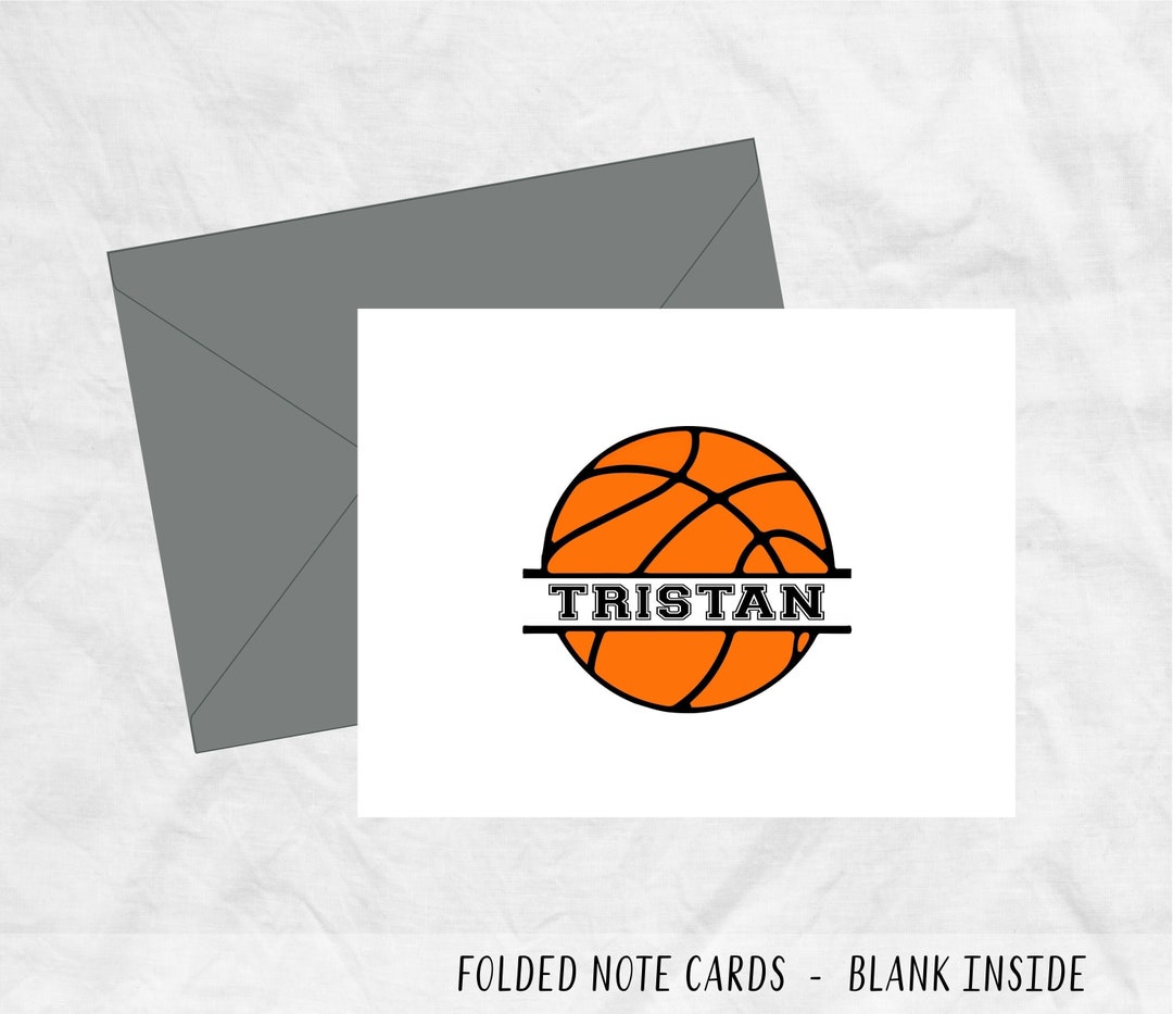Personalized Basketball Stationery Note Cards Gift Custom - Etsy