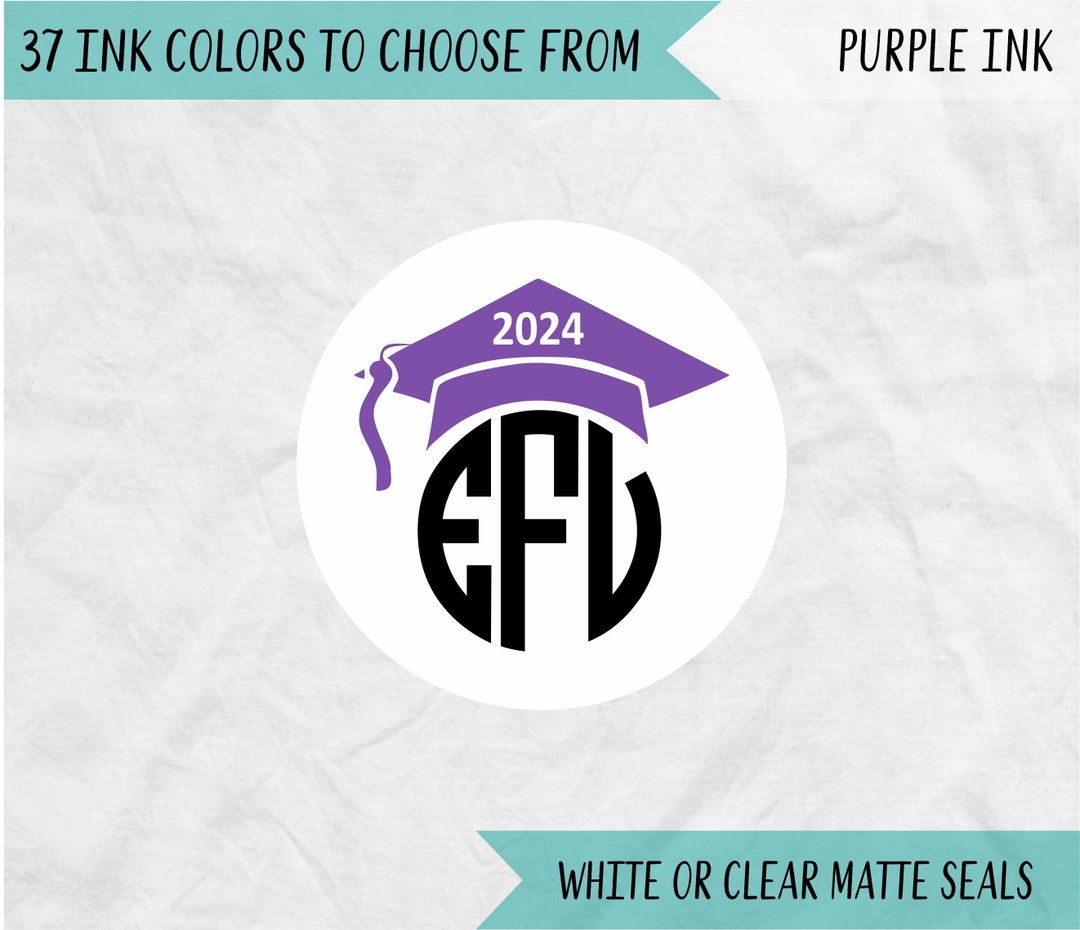 Class of 2024 2 Round Monogram Graduation Envelope - Etsy