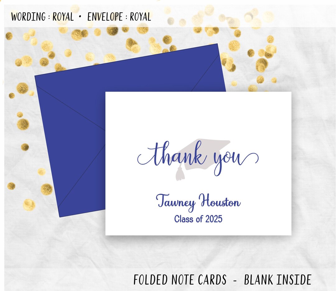 Personalized Class of 2025 Graduation Folded Stationery Note Cards ...