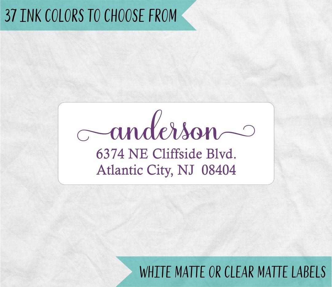 Custom Return Address Labels Personalized Return Address - Etsy