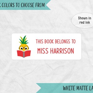 Pineapple Classroom Library Organization Book Labels, New Teacher ...