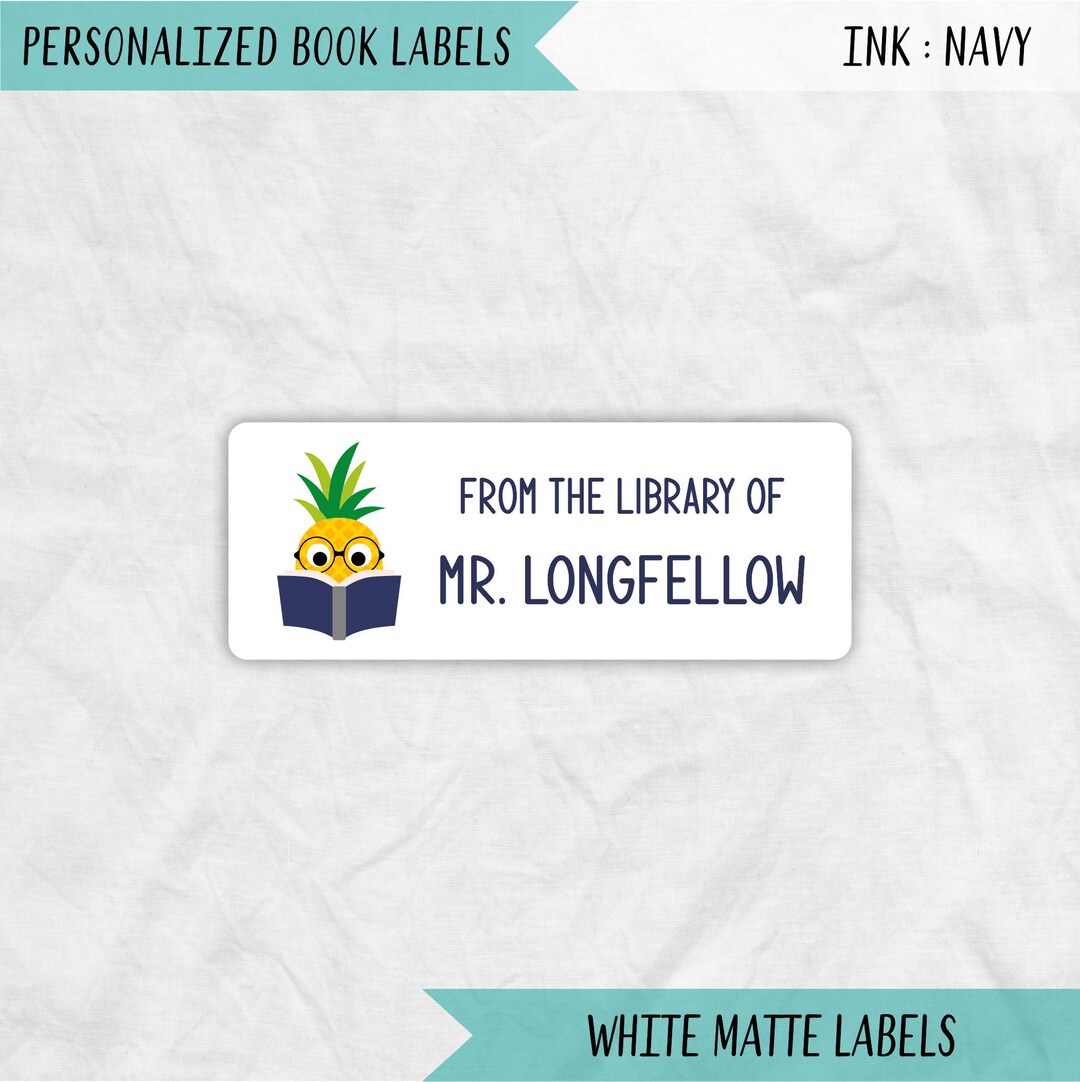 Pineapple Classroom Library Organization Book Labels, New Teacher ...