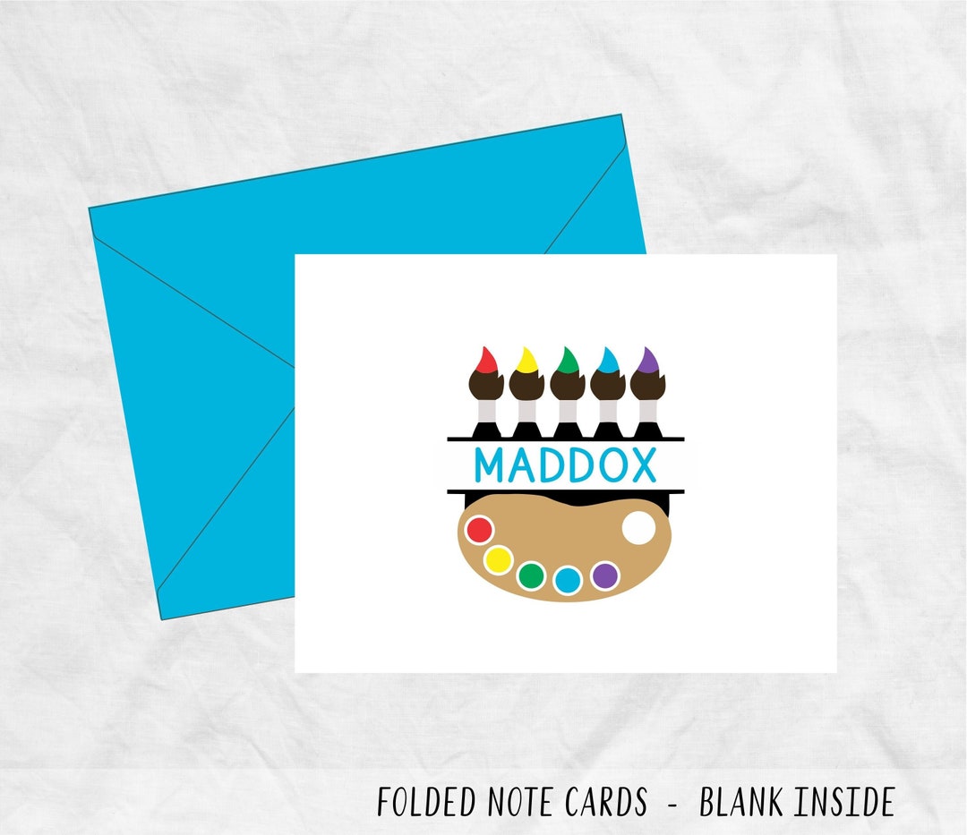 Personalized Artist Note Cards Art Teacher Painter Artist - Etsy