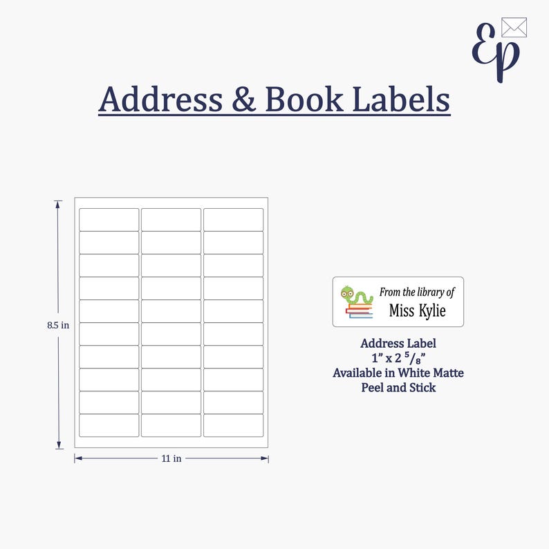 Bookworm Book Labels: Teacher Classroom Library Stickers, BL2 - Etsy