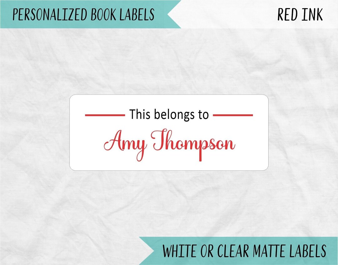 Book Sticker Labels Student Teacher Classroom Library School Supply ...