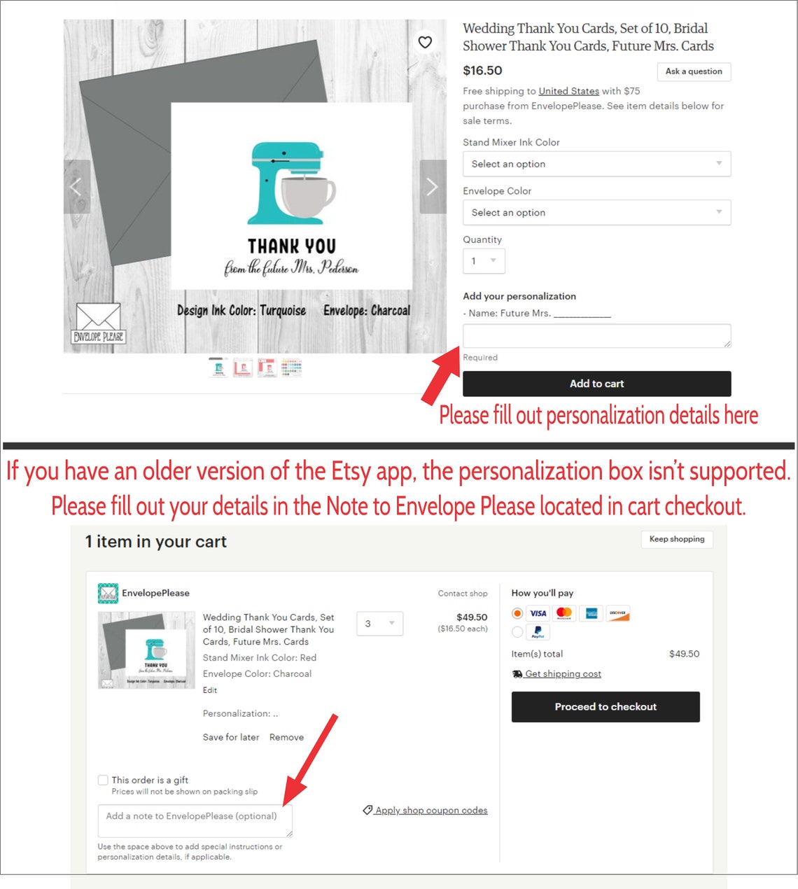 Awareness Ribbon Monogram Note Cards Cancer Awareness Ribbon | Etsy