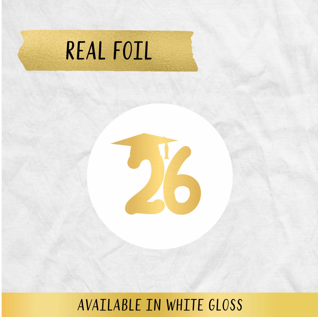 Class of 2026 Graduation Sticker: Real Foil Envelope Seals Labels ...