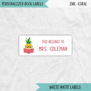 Pineapple Classroom Library Organization Book Labels, New Teacher ...