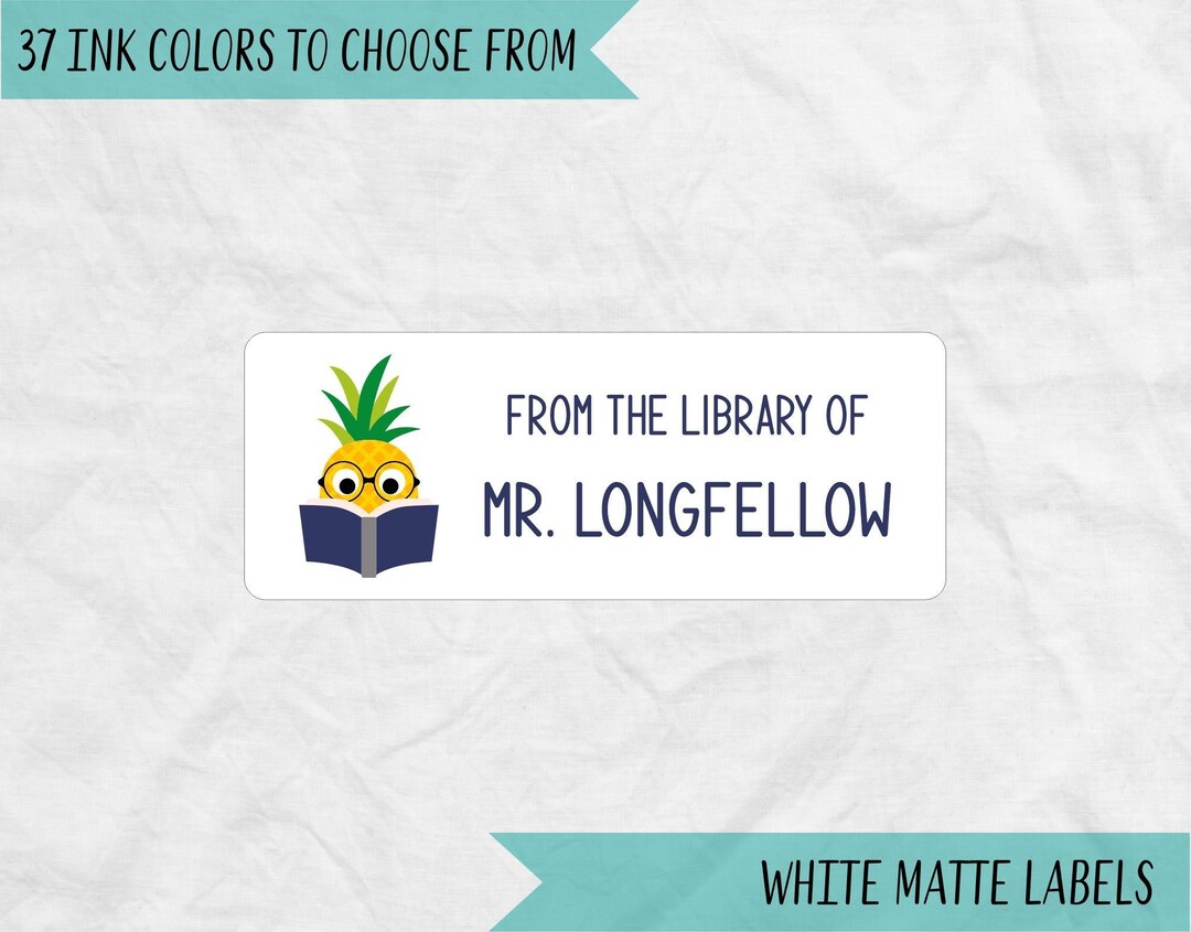 Pineapple Classroom Library Organization Book Labels New - Etsy