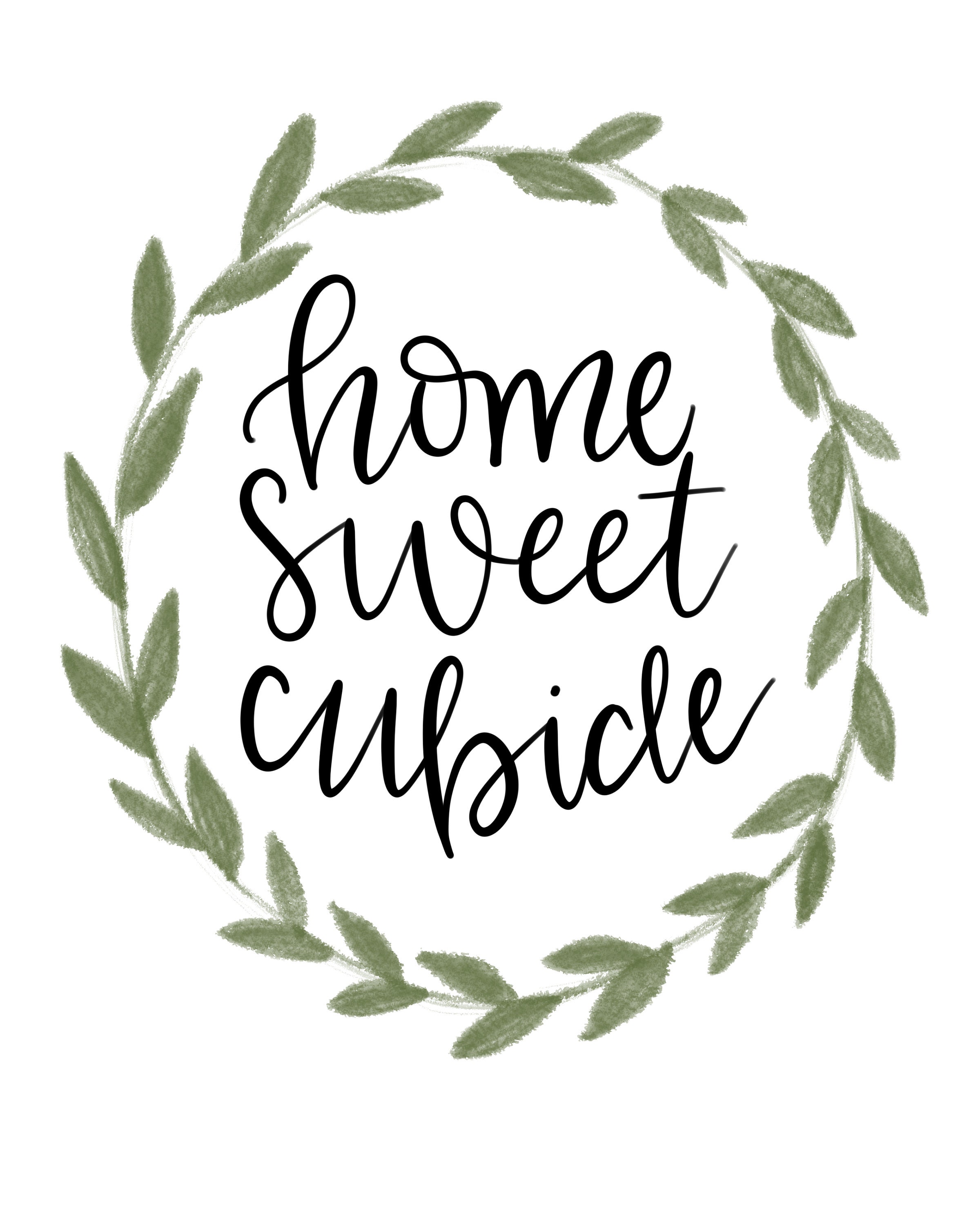 Home Sweet Cubicle Print / Office Art / Printable / Digital Download ...