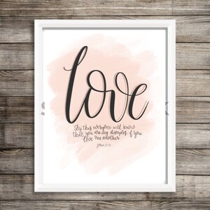 Love Digital Print / Bible Verse / Inspirational Print / Digital ...