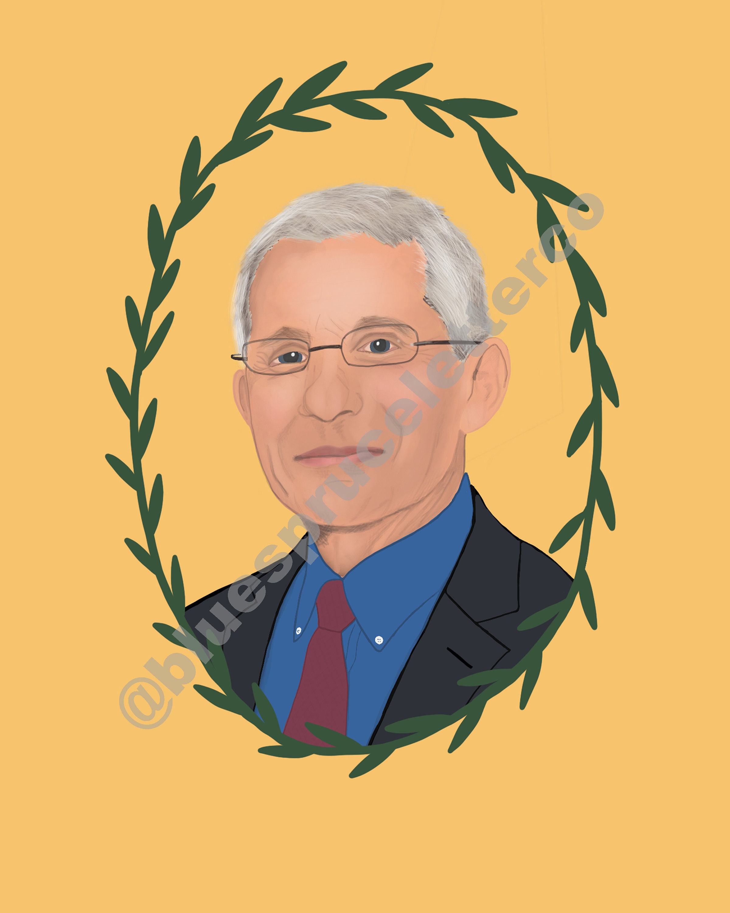 Portrait Inspired by Dr. Fauci / Print / Digital Download / 8x10 ...