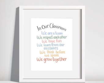 In Our Classroom Print / 8x10 / Classroom Rules Print / Digital ...