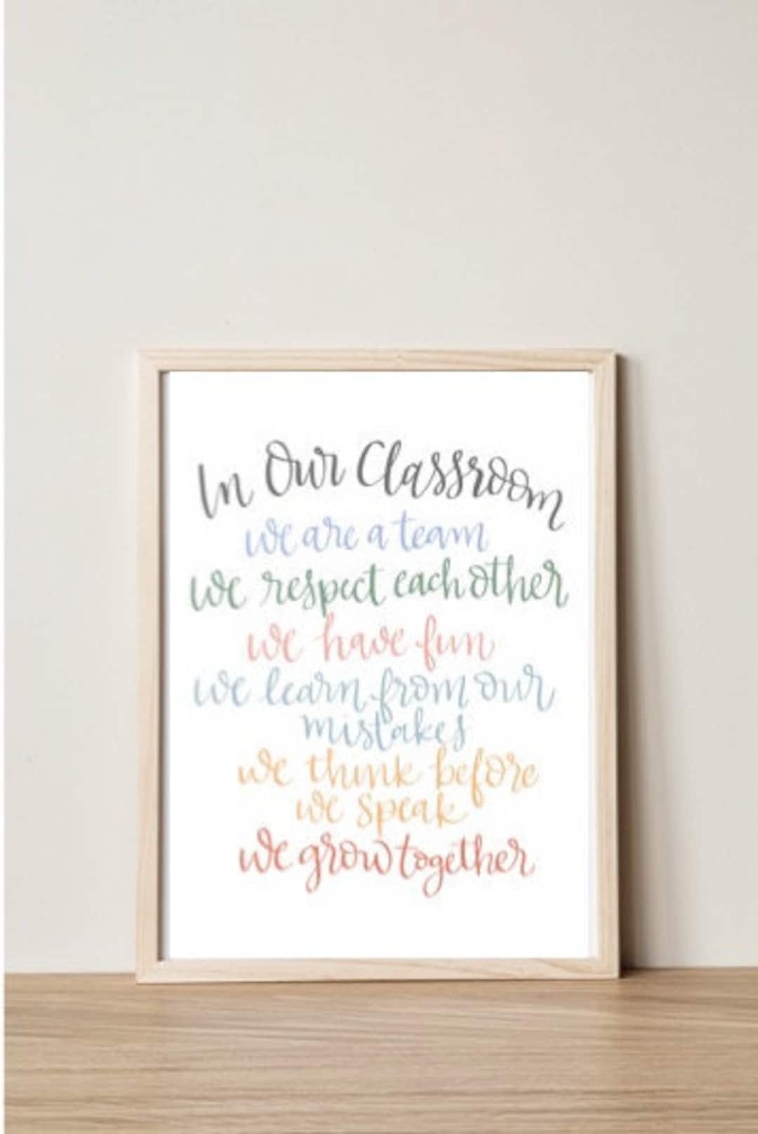 In Our Classroom Print / 8x10 / Classroom Rules Print / Digital ...