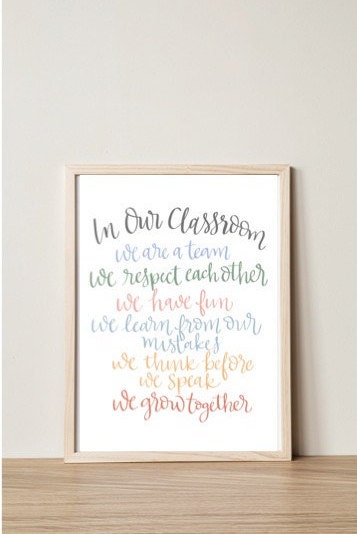 In Our Classroom Print / 8x10 / Classroom Rules Print / Digital ...