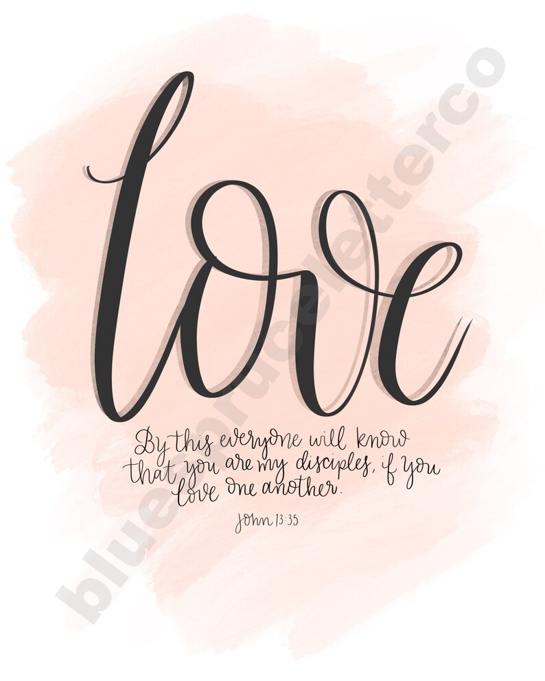 Love Digital Print / Bible Verse / Inspirational Print / Digital ...