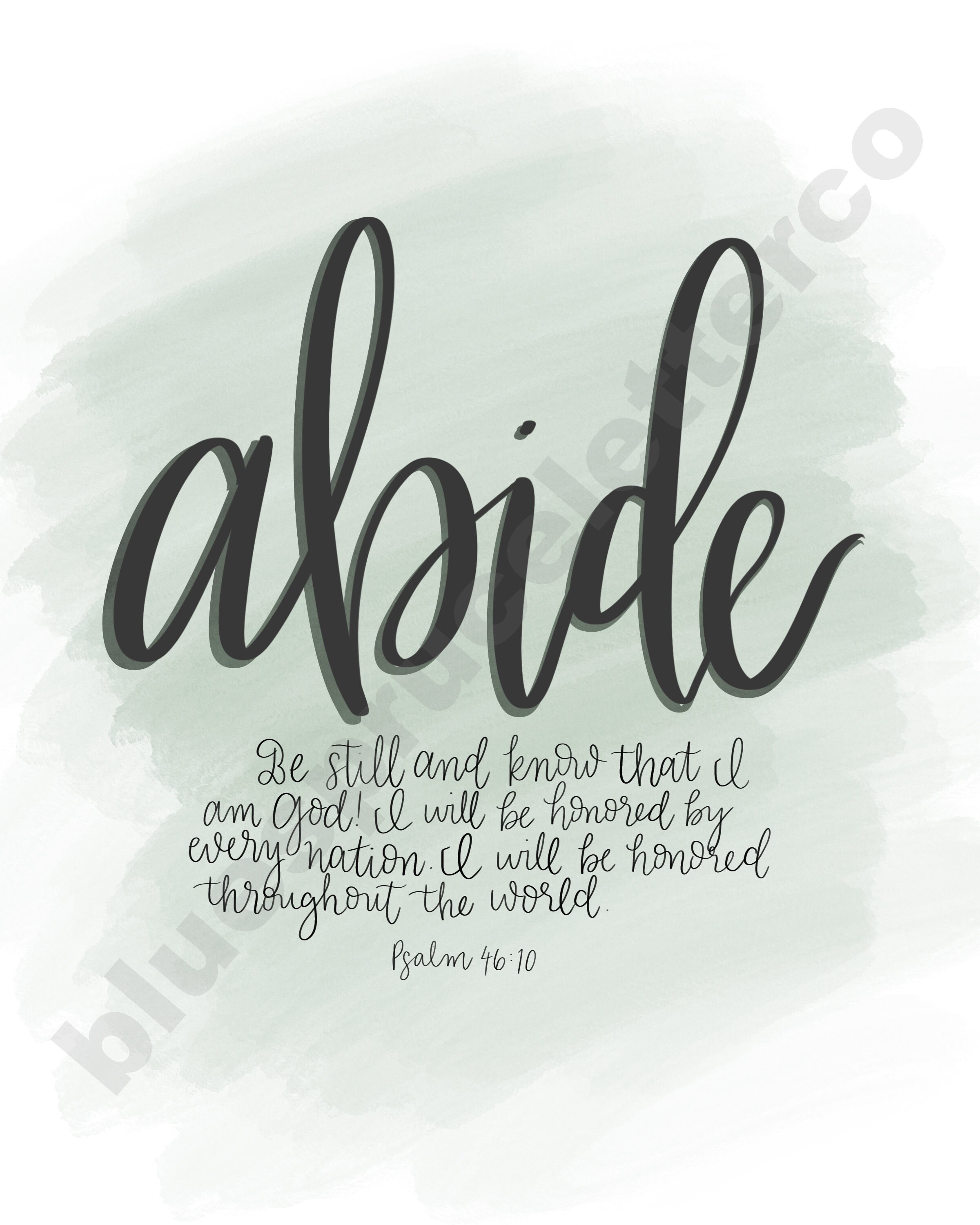 Abide Digital Print / bible verse / inspirational print / | Etsy