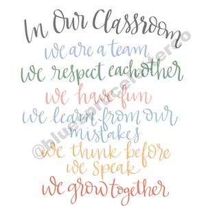In Our Classroom Print / 8x10 / Classroom Rules Print / Digital ...