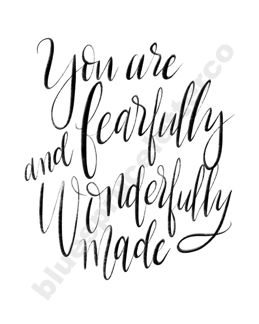 Fearfully & Wonderfully Made / Inspirational Print / Digital Download ...