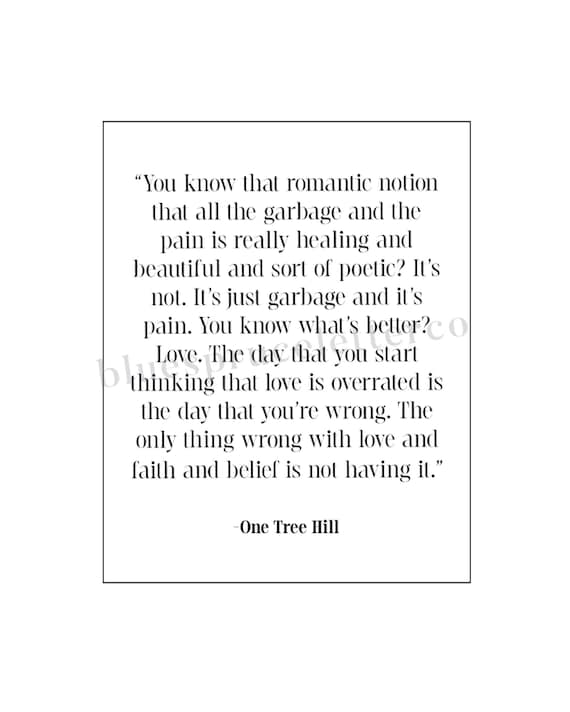 Haley James Scott Quotes One Tree Hill Love Print / Haley James Scott