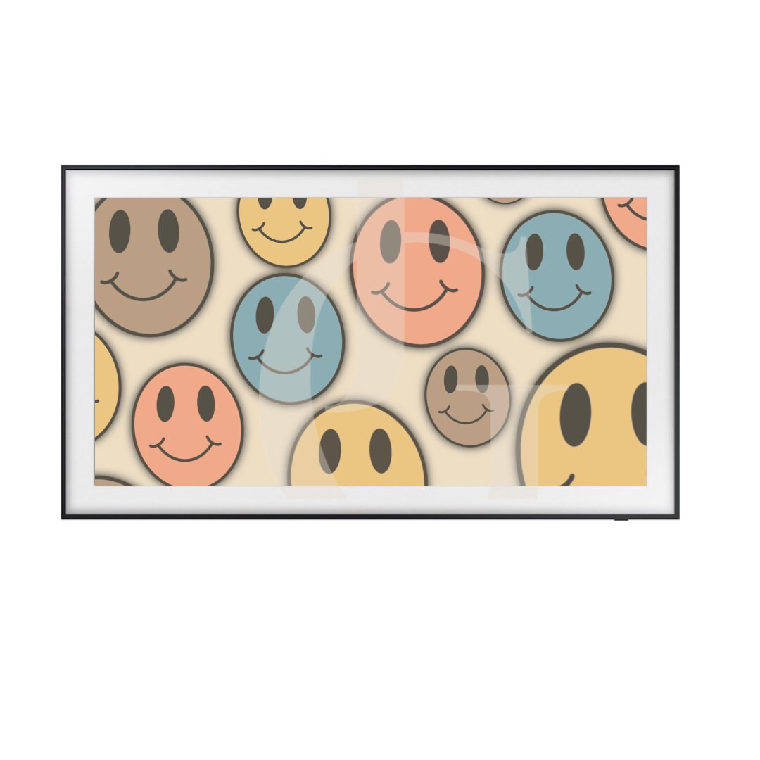 Smiley Face Frame TV Art | Happy Face Frame TV Art | Digital Art ...