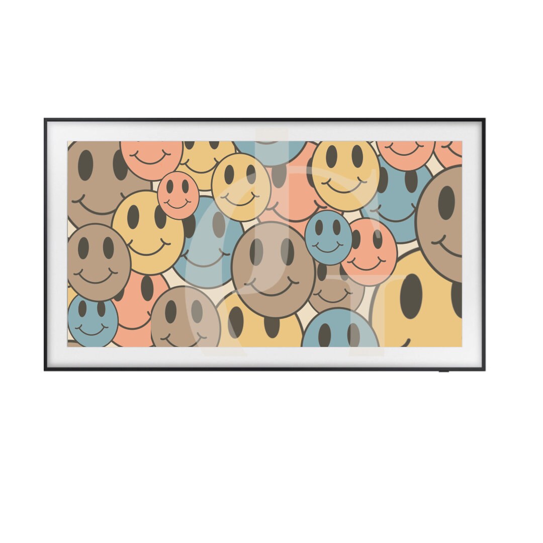 Smiley Face Frame TV Art | Digital Art | Samsung Frame TV Art | Modern ...