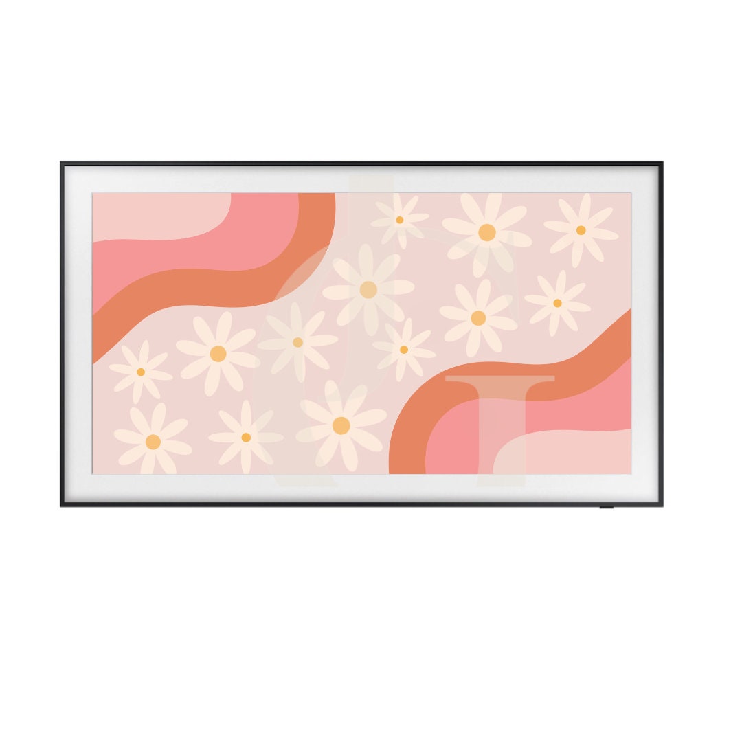 Daisy Groovy Frame Tv Art | Groovy One Decor | Two Groove Decor | Young ...