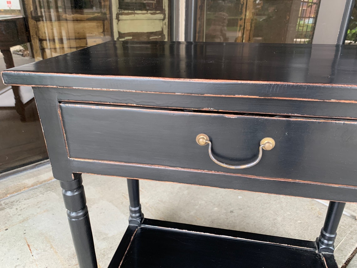 Antique Black Ming Style Console Table/accent Table - Etsy