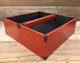 Red Wood Crate - Etsy