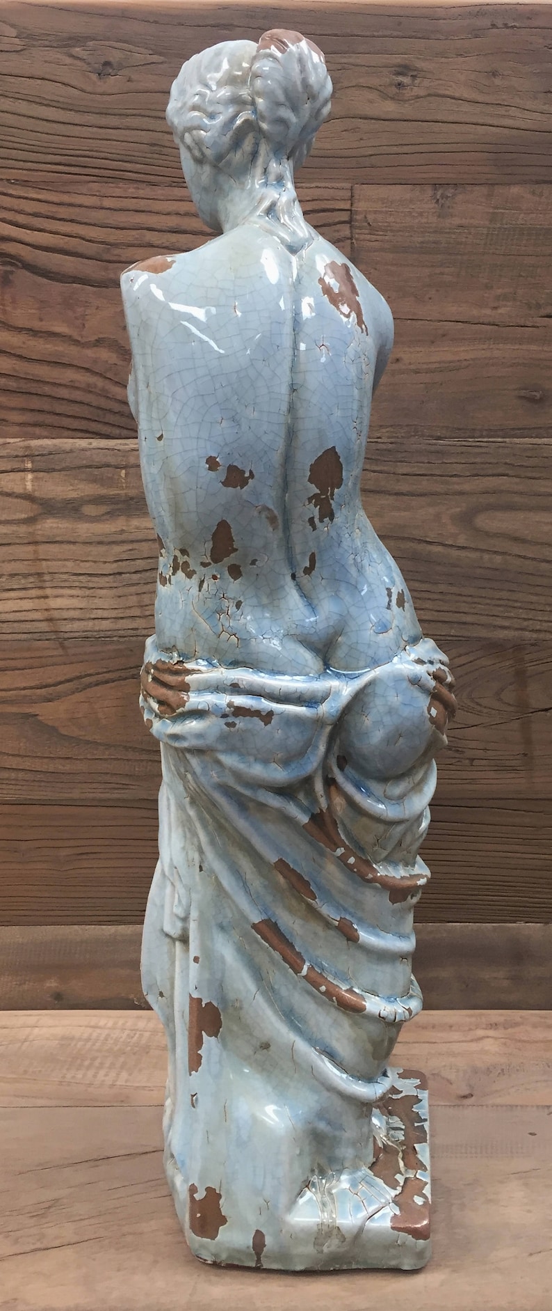 Large Venus De Milo Ancient Greek Ceramic Gray Color Statue Figurine 24 ...