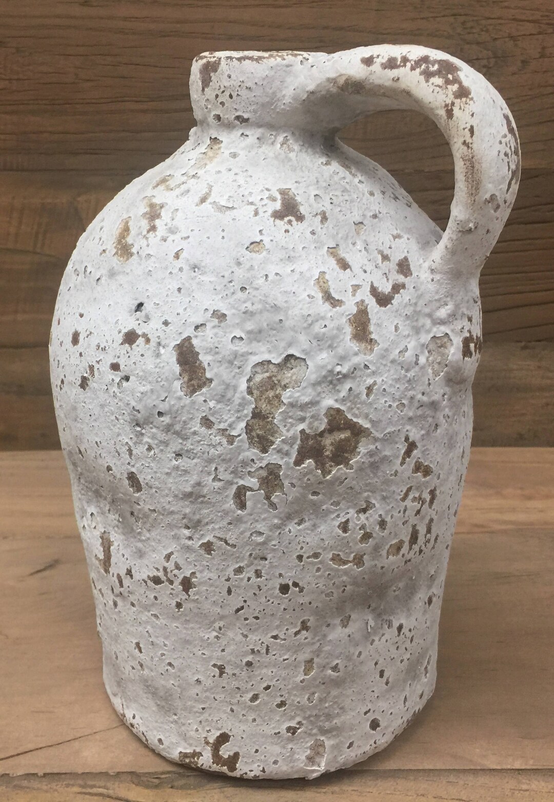 Rustic Cement Jug Vase With Handle - Etsy